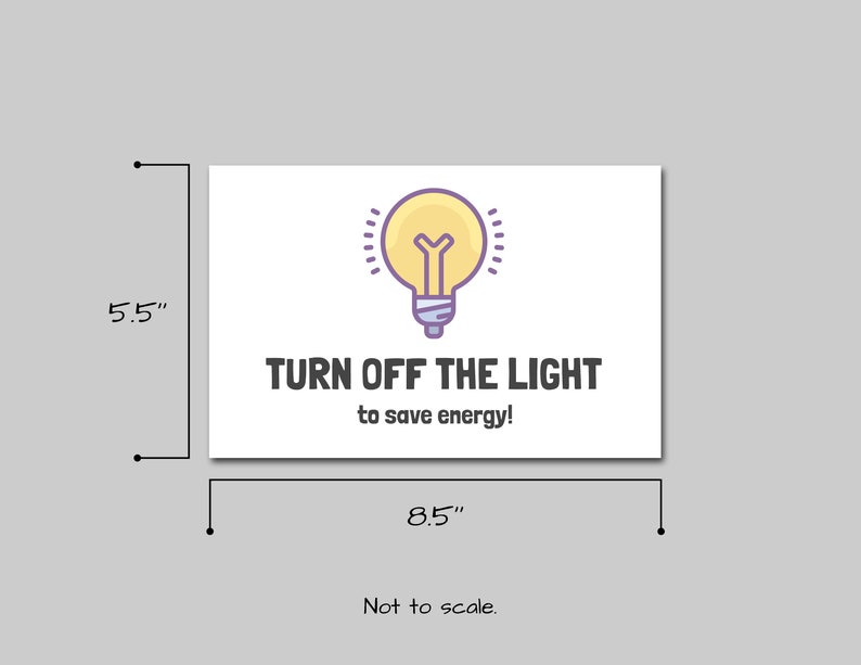 Turn off the Light! Sign Printable - Etsy