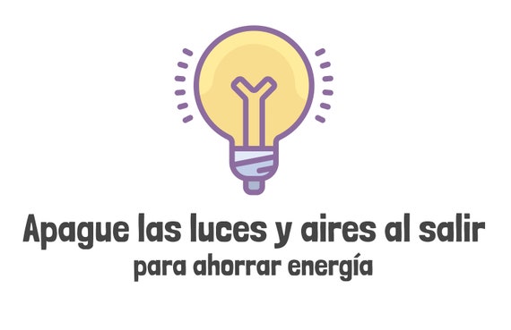 Turn off the Light Sign Printable Spanish - Etsy