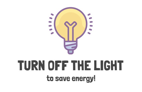 Turn off the Light Sign Printable | Etsy