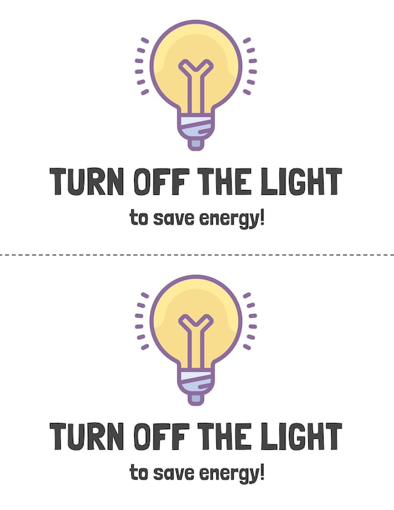 Turn Off The Lights To Save Energy