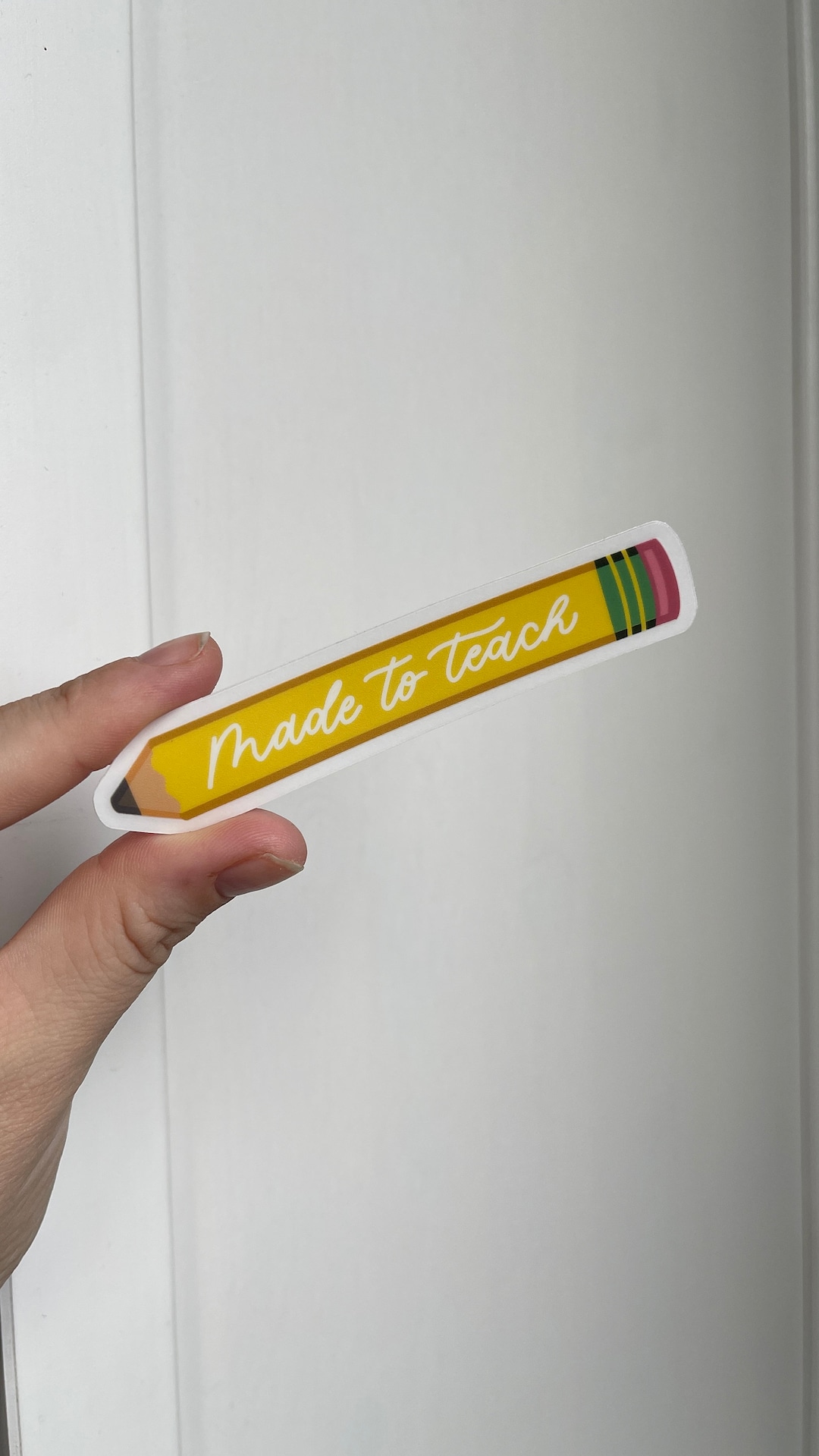 Made to Teach Vinyl Sticker - Clear Backing | Teacher Sticker | Vinyl ...
