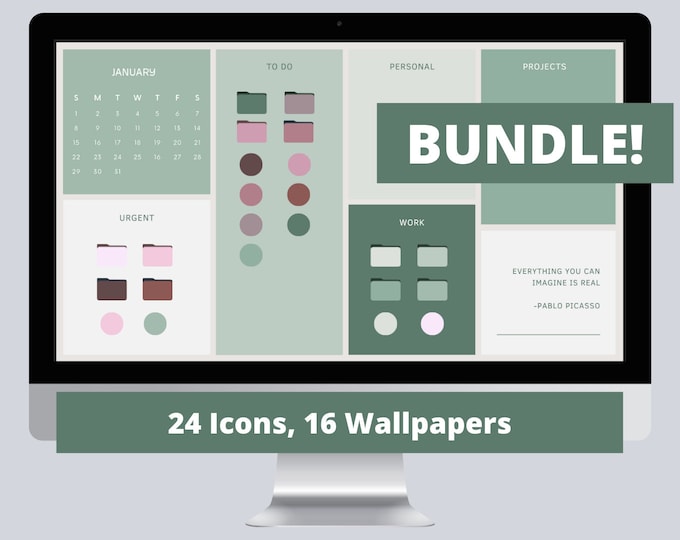 2025 Desktop Wallpaper Organizer und Kalender, Organisation ...