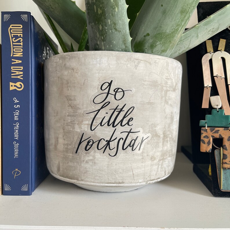 Go Little Rockstar | Clear Back Sticker | Vinyl Sticker - Etsy