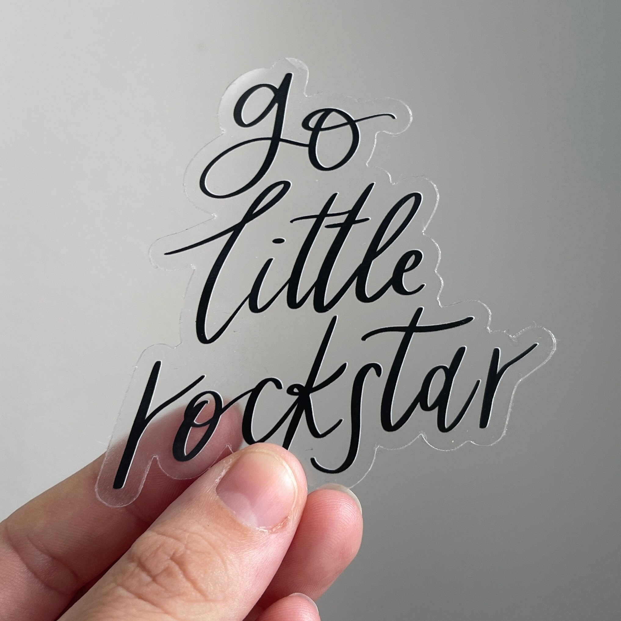 Go Little Rockstar | Clear Back Sticker | Vinyl Sticker - Etsy