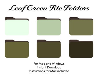 Green Desktop Folder Icon for Mac and Windows, Green Mac Folder Icon ...