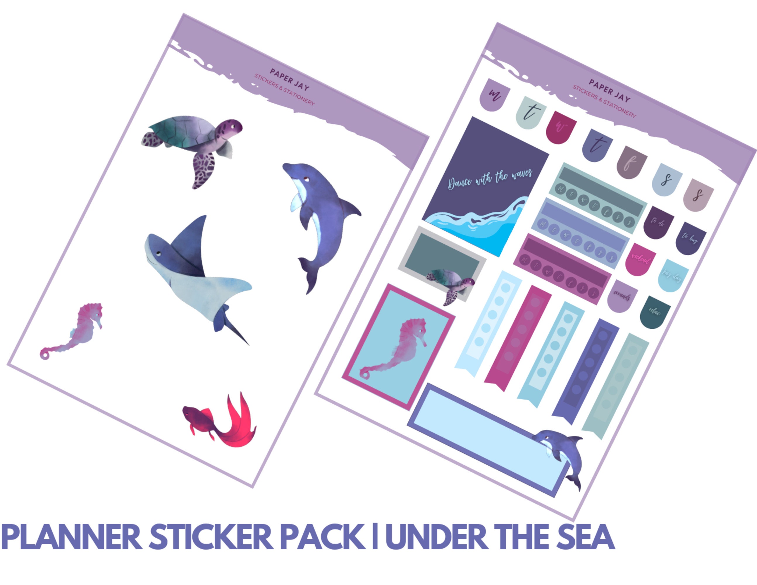 Papercraft Cute Stickers Laptop Notebook Planner Sticker Set Journal ...