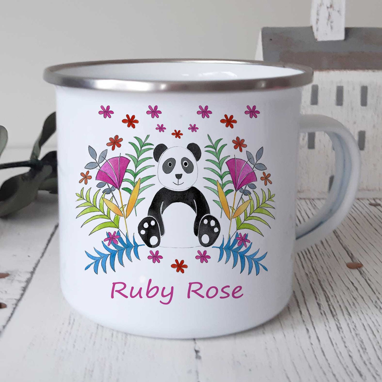 Personalised Enamel Mug-girls Mugs-camping Mugs Girls Gift - Etsy UK