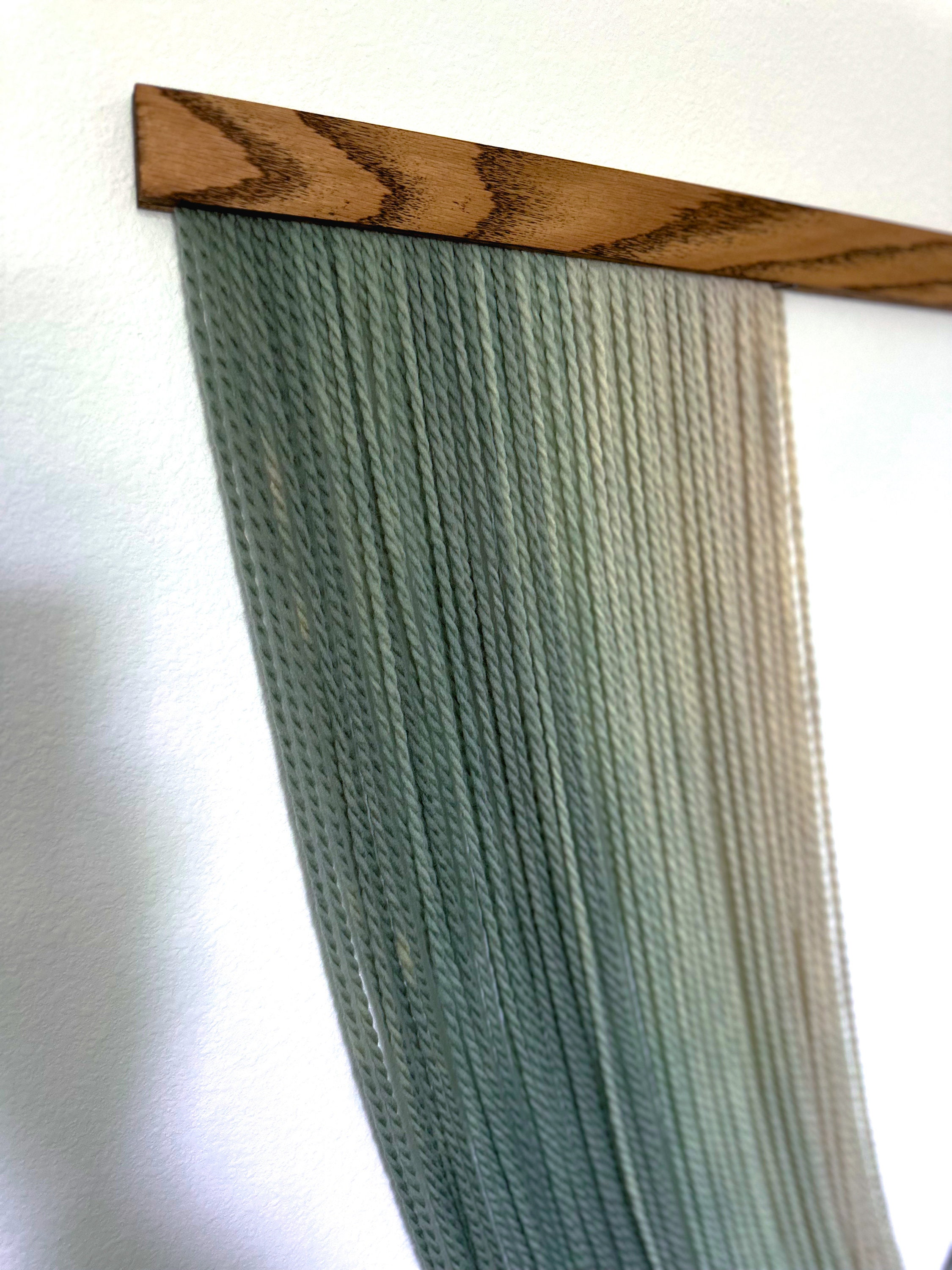 Modern Boho Teal, Sage Ombré Full Dip Dye Wall Hanging Fiber Art - Etsy