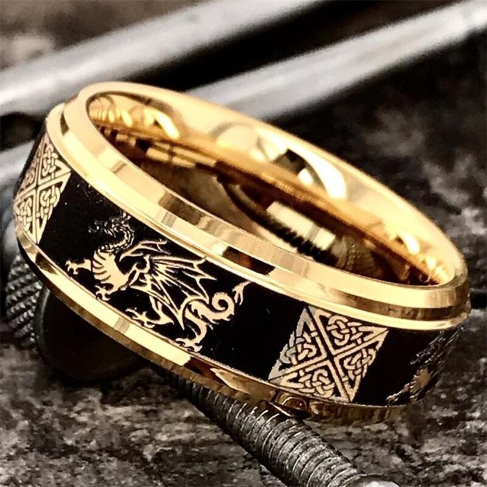 Gold Dragon Ring for Men Dragon Ring for Men Gift for Him - Etsy