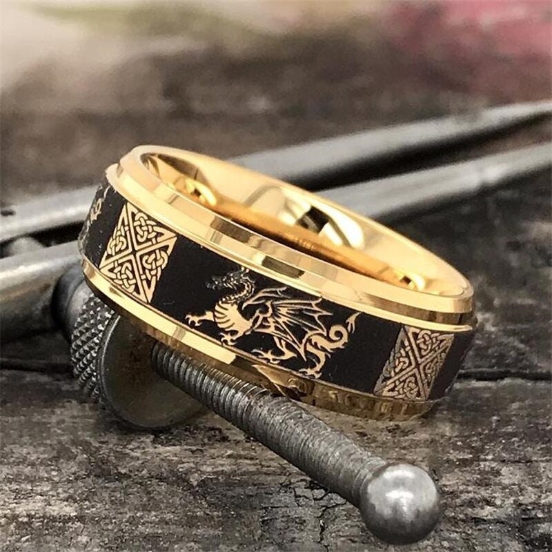 Gold Dragon Ring for Men Dragon Ring for Men Gift for Him - Etsy