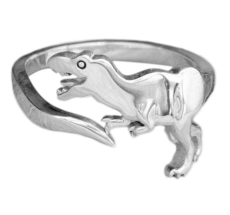 Adjustable Dinosaur Ring Sterling Silver 925 Dinosaur Ring | Etsy