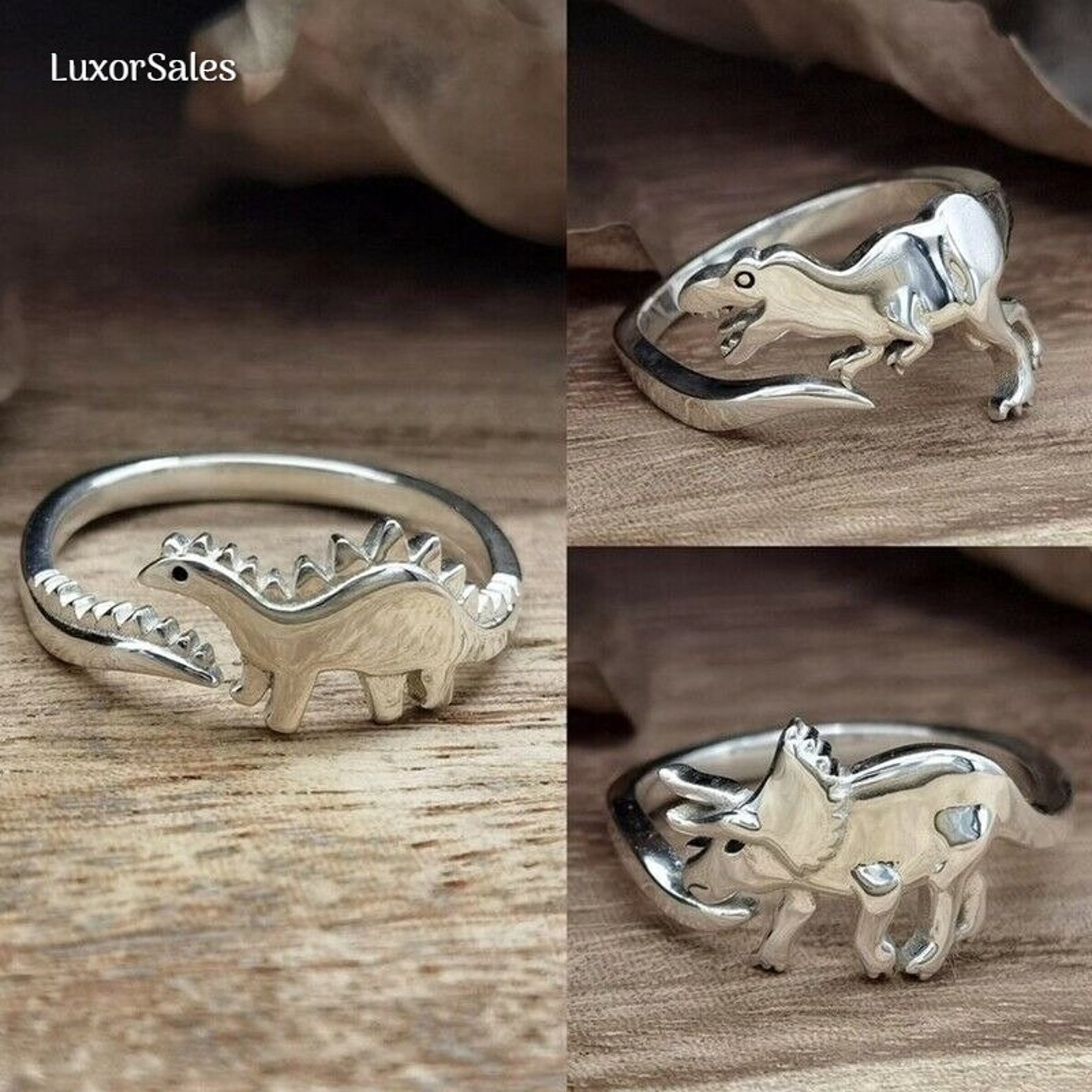 Adjustable Dinosaur Ring Sterling Silver 925 Dinosaur Ring | Etsy