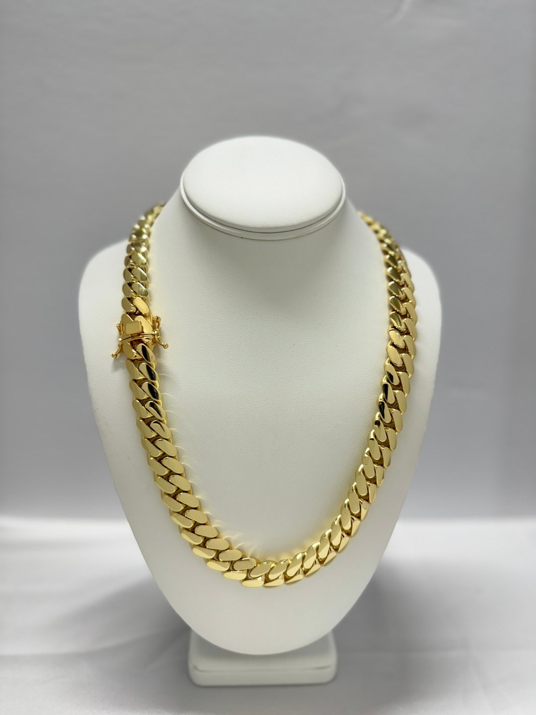 Cuban Link Chain 15MM Solid Handmade Jewelry Miami Style, Gift Birthday ...