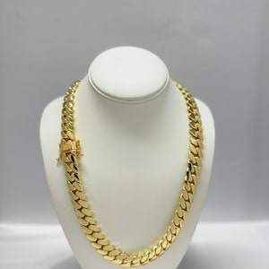 Cuban Link Chain 15MM Solid Handmade Jewelry Miami Style, Gift Birthday ...