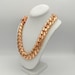 Cuban Link Chain 24MM Necklace Chain Set 14K Plated, Handmade Rose Gold ...