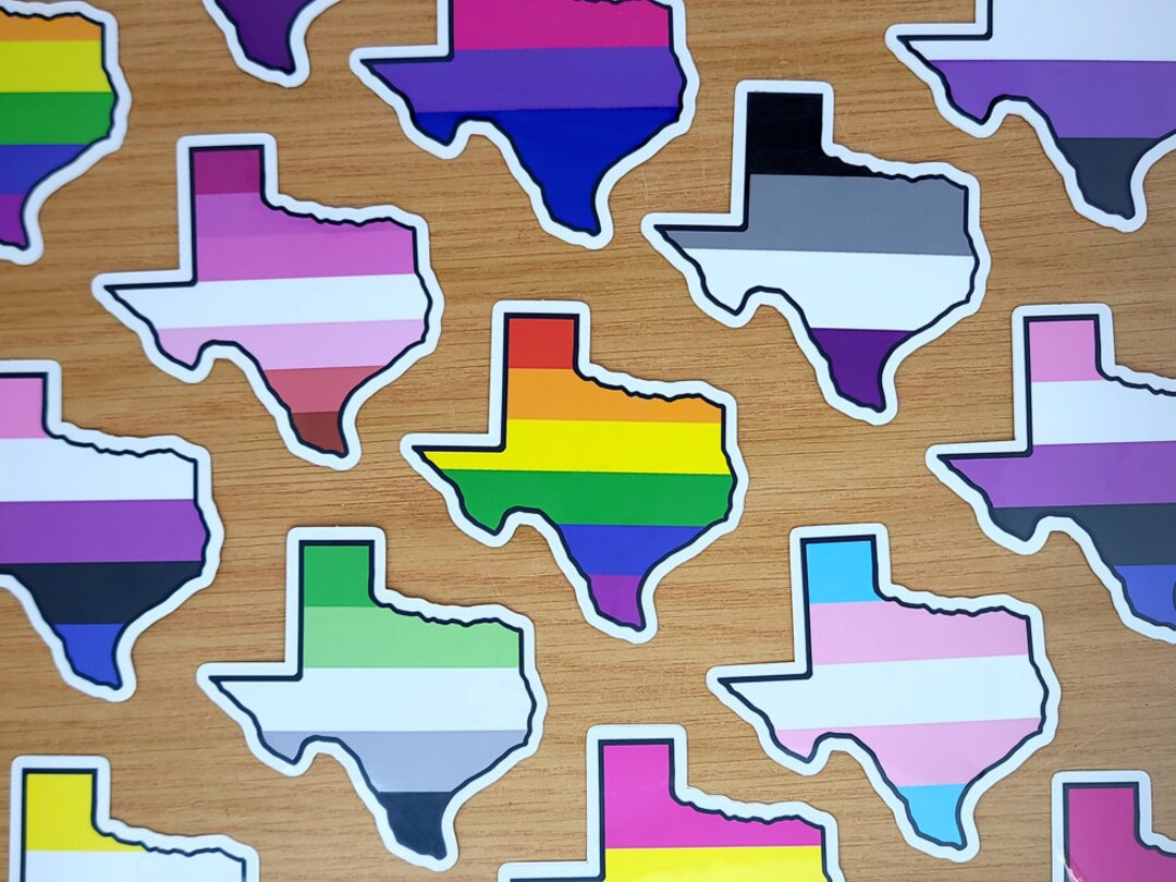 Texas LGBTQ Pride Vinyl Sticker 3 2 Pack - Etsy