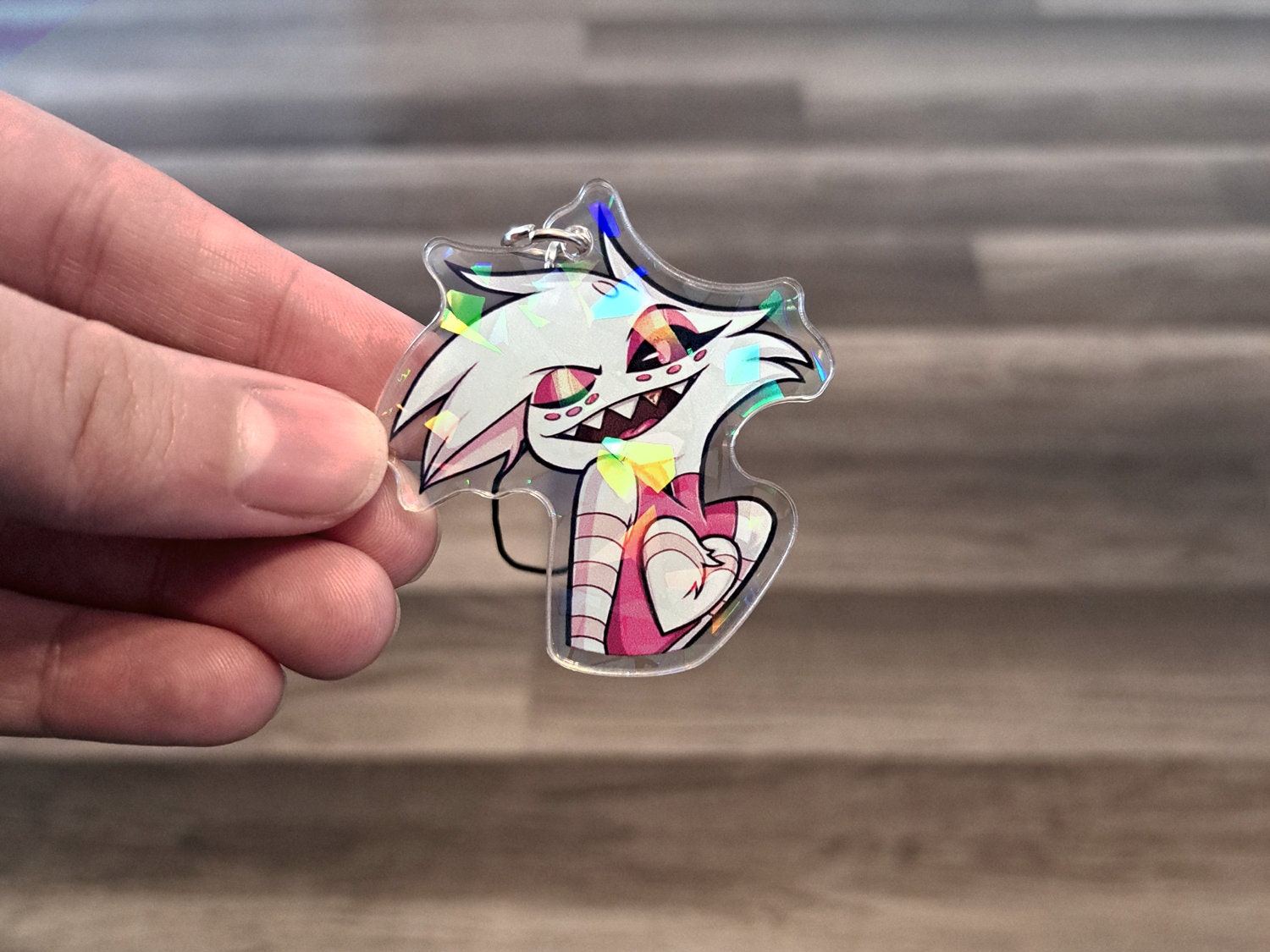 Hazbin Hotel Angel Dust Phone Charm Keychain - Etsy