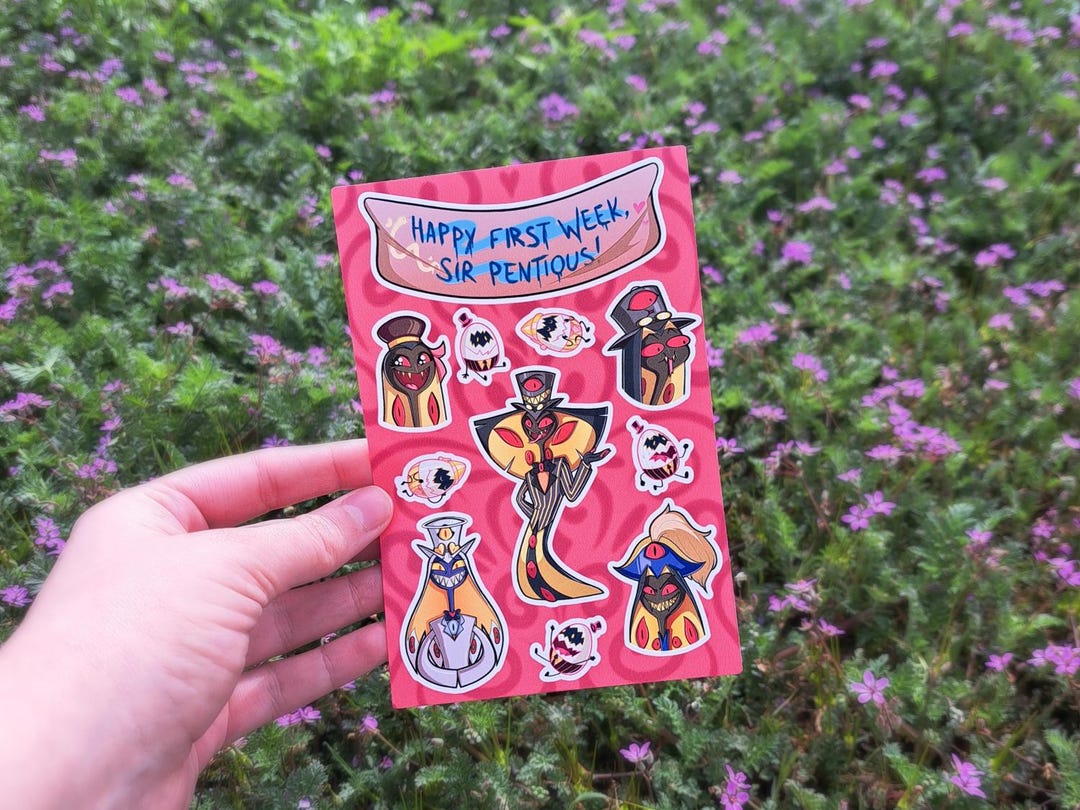 Hazbin Hotel Sir Pentious Sticker Sheet - Etsy