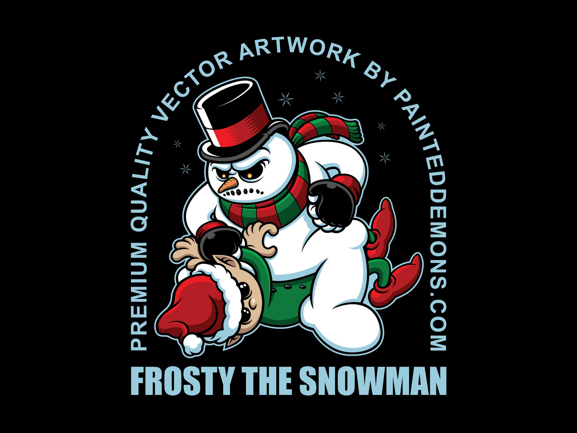 Frosty the Snowman Vector Art - Etsy