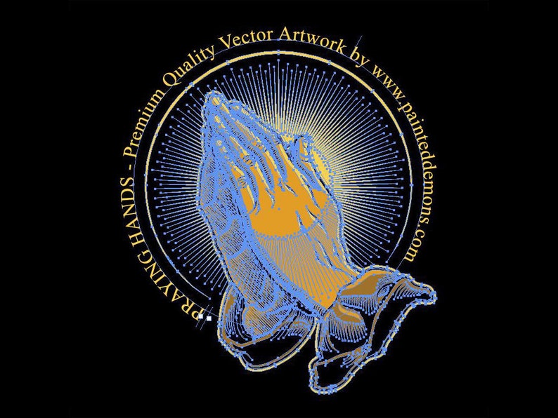 Praying Hands Vector Art - Etsy