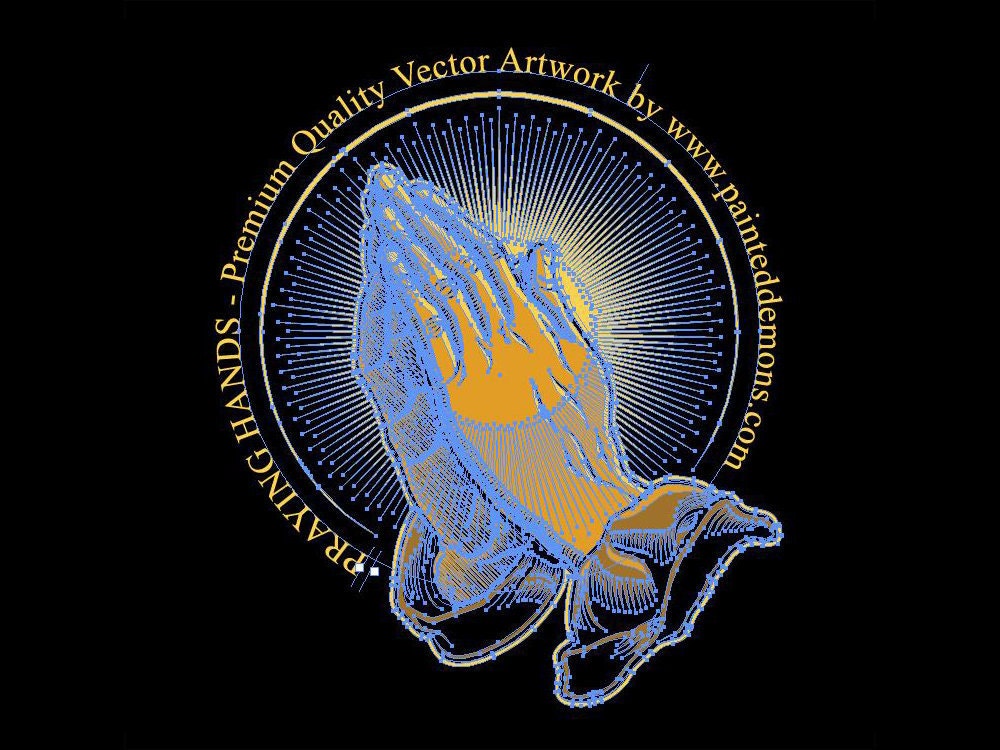Praying Hands Vector Art - Etsy