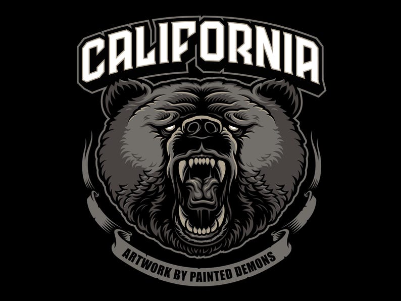 California Bear Vector Art - Etsy
