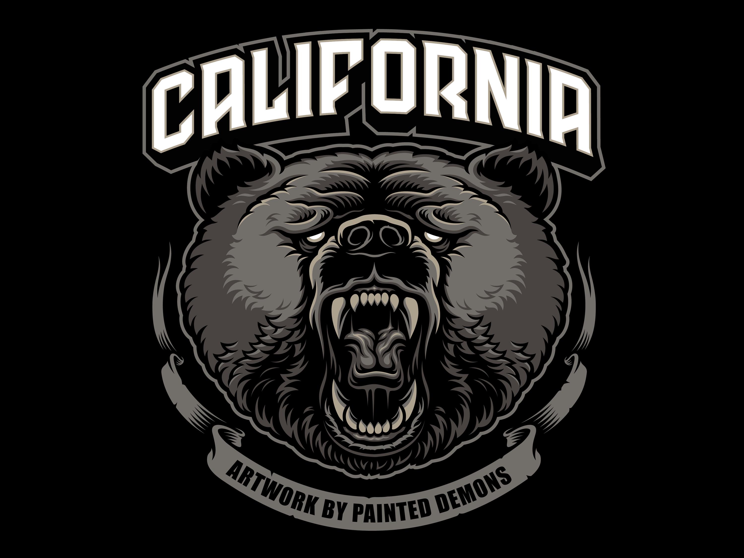 California Bear Vector Art - Etsy