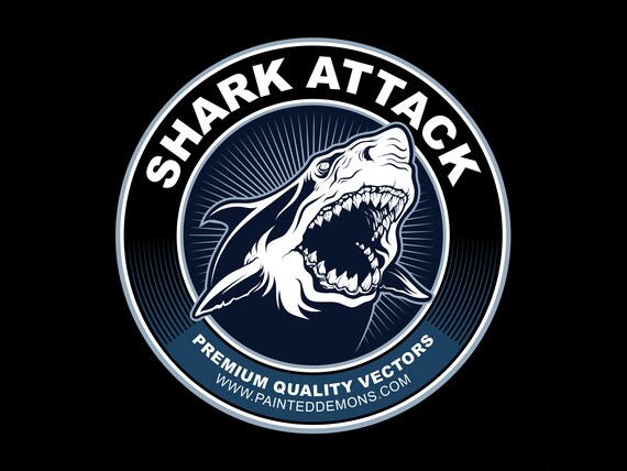 Shark Attack Vector Art | Etsy
