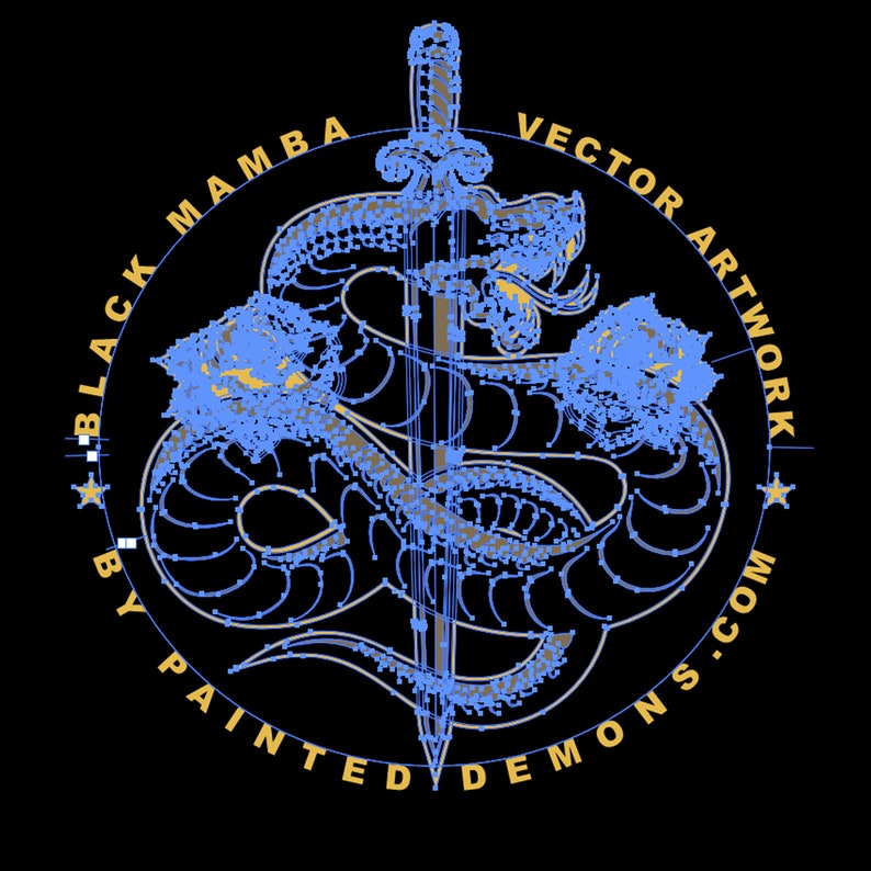 Black Mamba Vector Art - Etsy