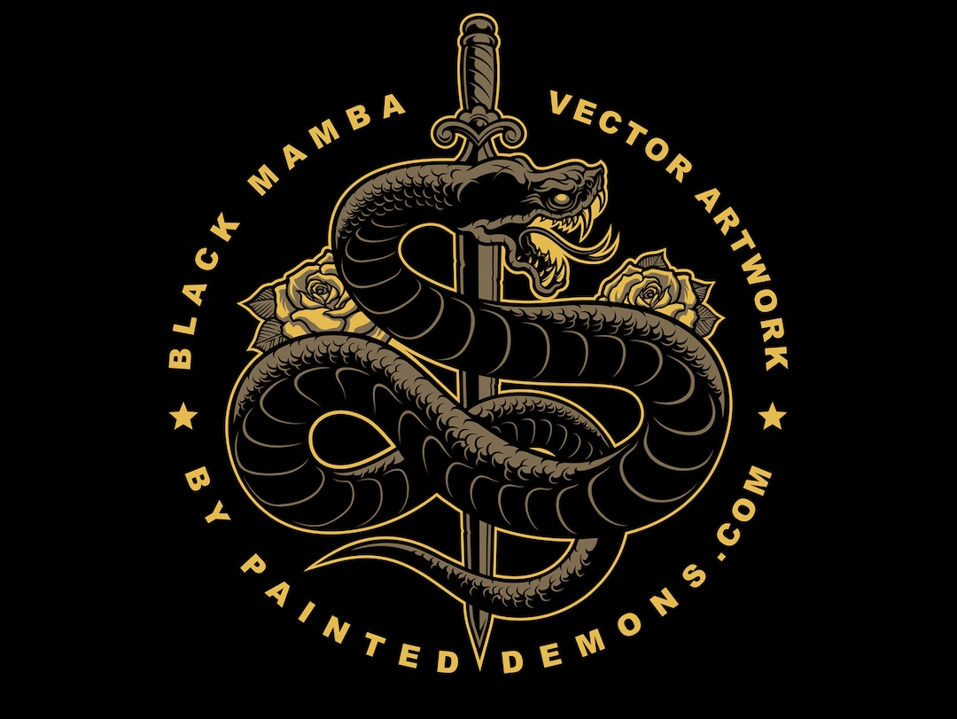 Black Mamba Vector Art - Etsy