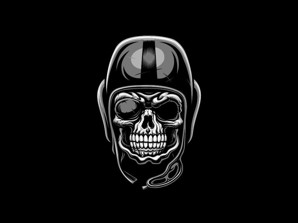 Skull Raider Vector Art - Etsy