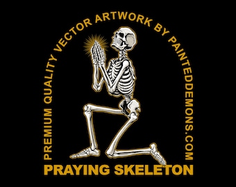 Praying Skeleton SVG, Praying Skeleton SVG, UK, Praying Skeleton Vector ...
