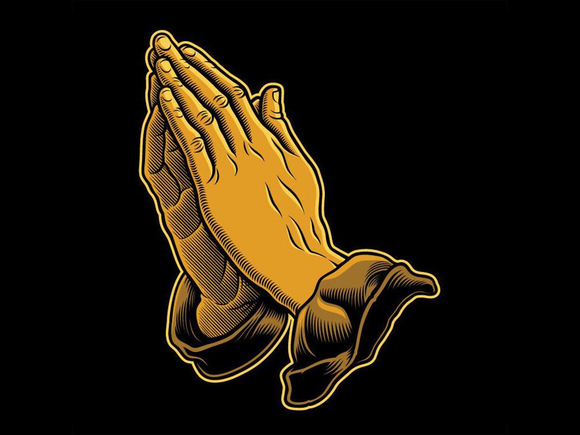 Praying Hands Vector Art - Etsy