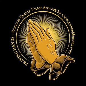 Praying Hands Vector Art - Etsy