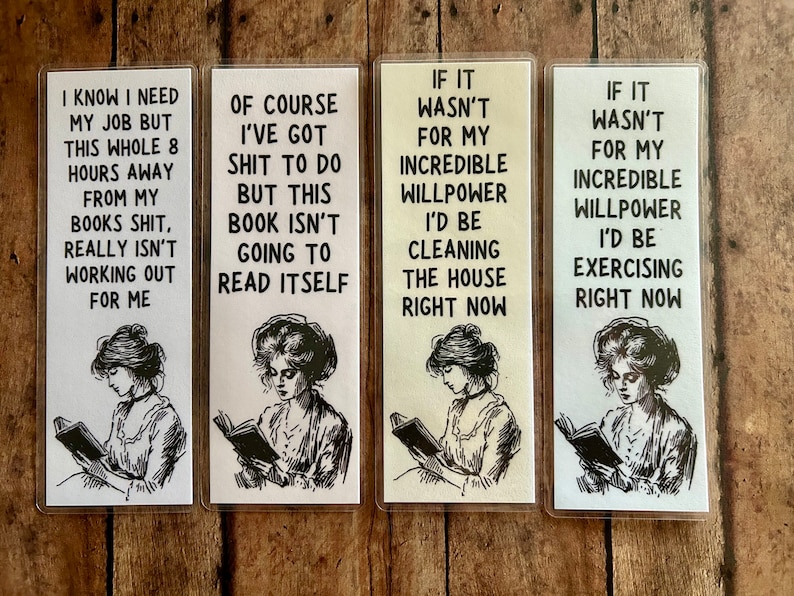 Funny Bookmarks - Sarcastic Bookmarks - Book Lover Gift - Laminated ...