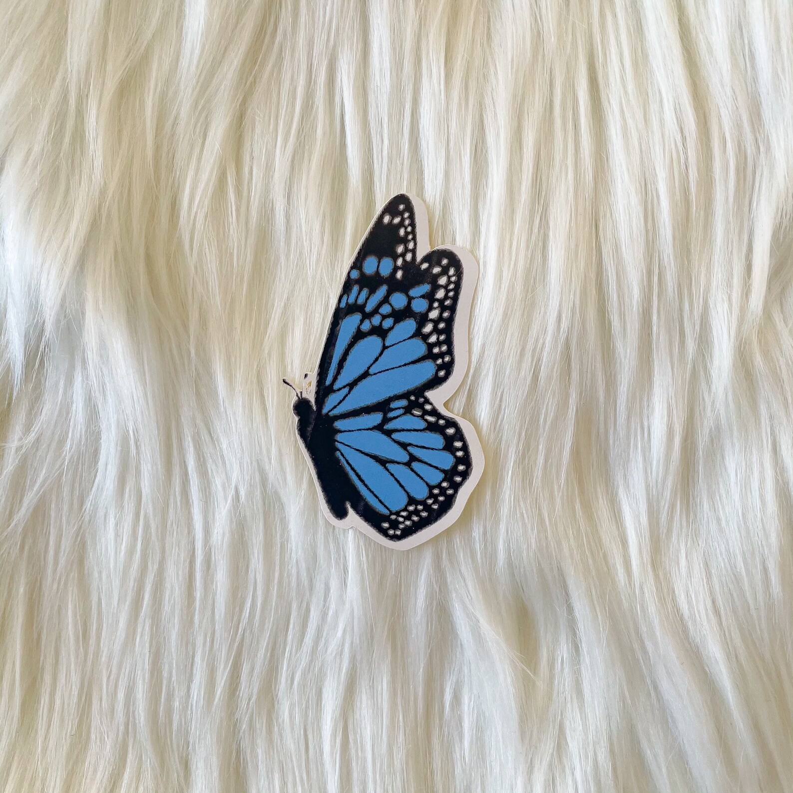 Blue Butterfly Sticker Glossy UK SELLER | Etsy