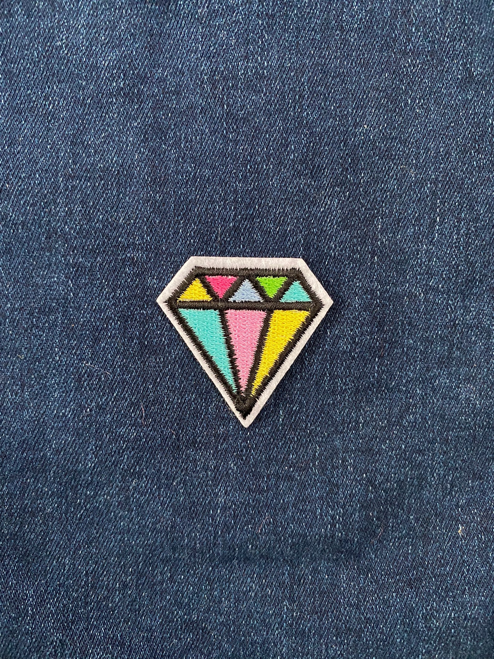 Colourful Diamond Patch Diamond Pin Girly Patch Iron on - Etsy