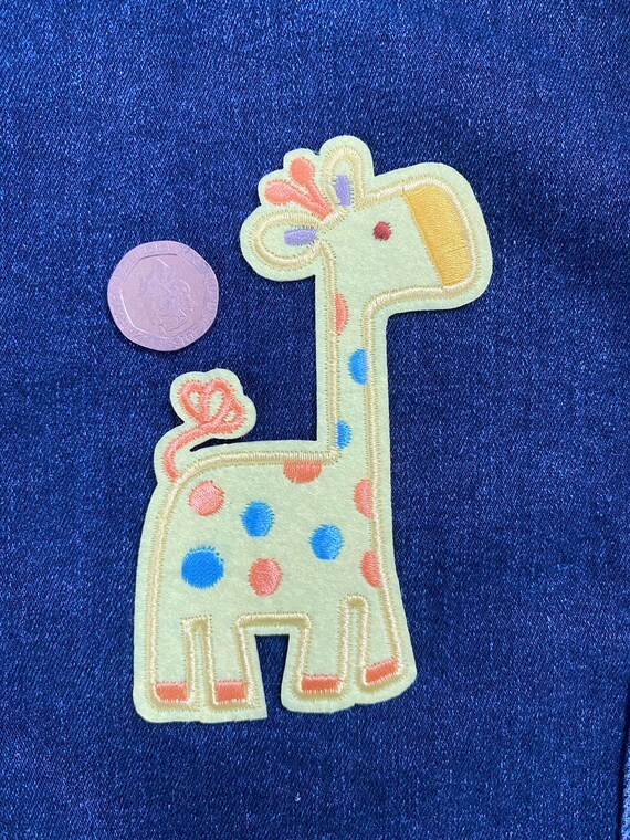 Notions two parrots Patch patch zoo animals funny giraffe Craft ...