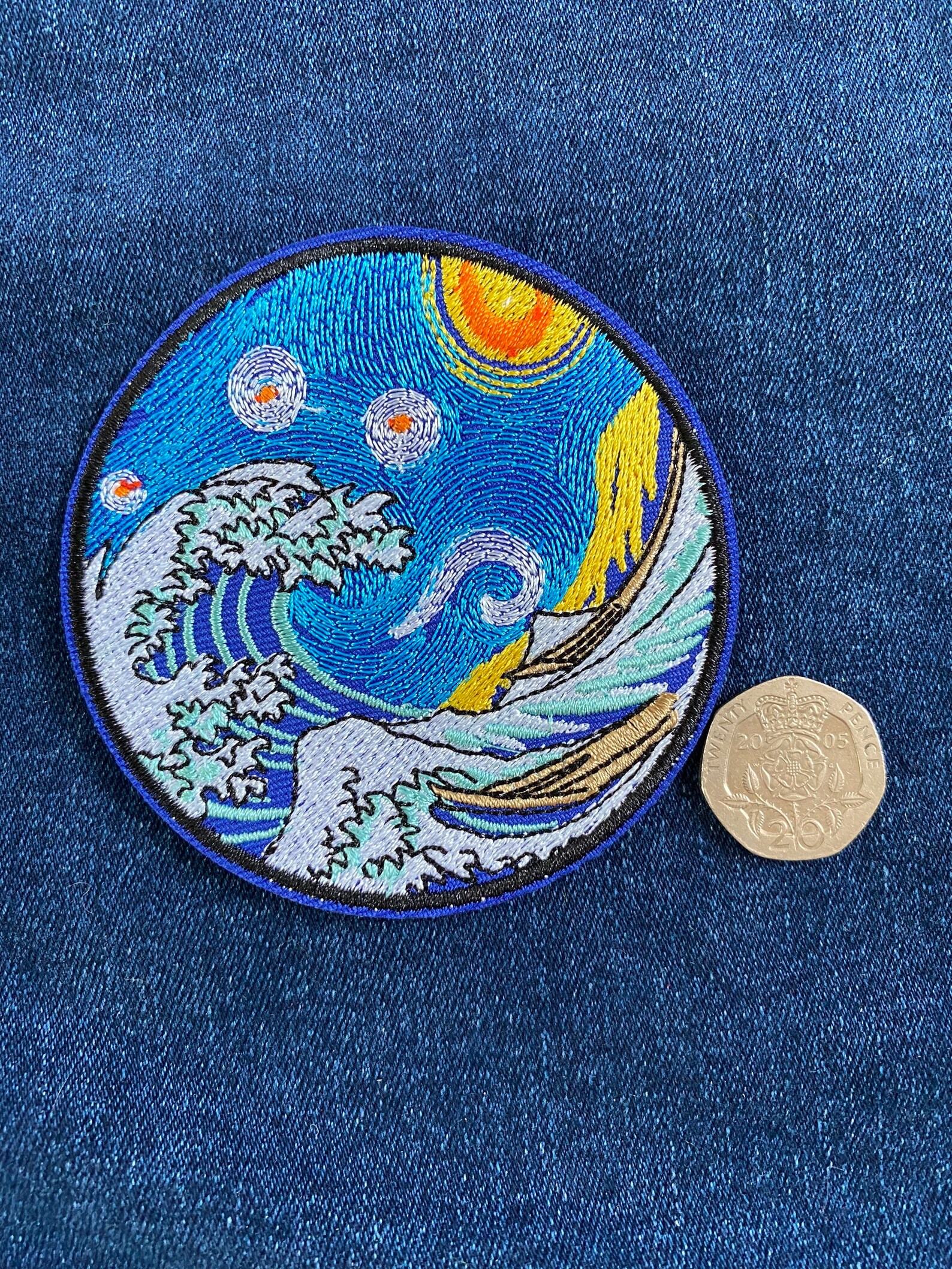 The Wave Patch Sea Patch Wave Badge Sea Badge Pretty - Etsy