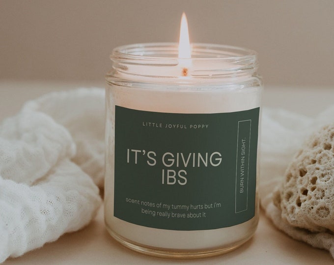 Funny Tummyache Candle My Gi Tract is A Hoe Stomach Ache Survivor Irritable Bowel Gift Sorry for ...