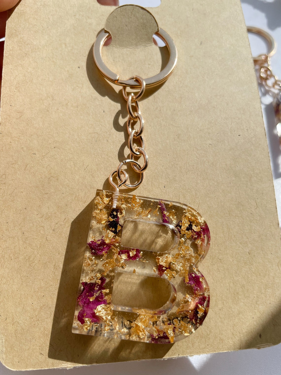 Preserved Rose Keychain Real Rose Petal Keychain Dried Rose - Etsy