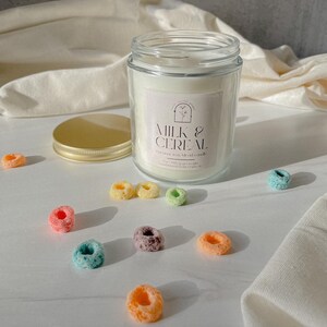 Milk & Cereal Scented Candles, Fruity Cereal Candle, Coconut Soy Candle ...