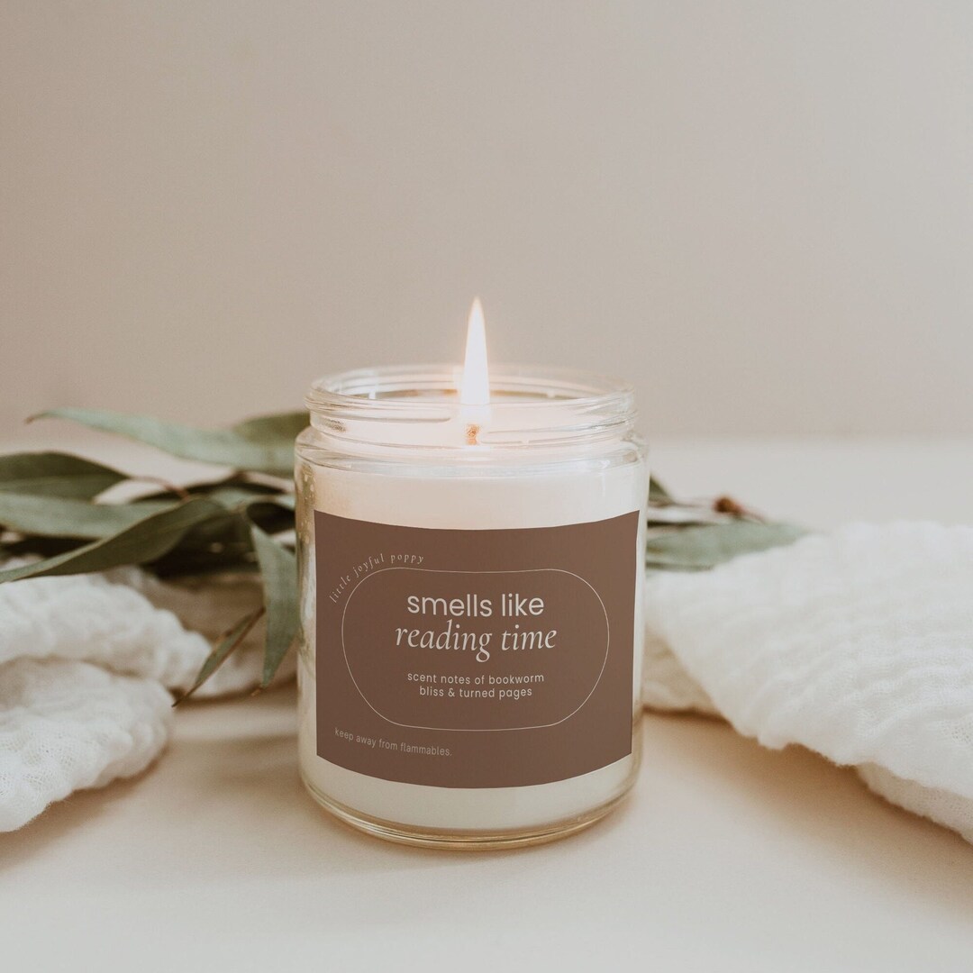 Smells Like Reading Time Candle Gift, Book Lovers Candle, Bookworm ...