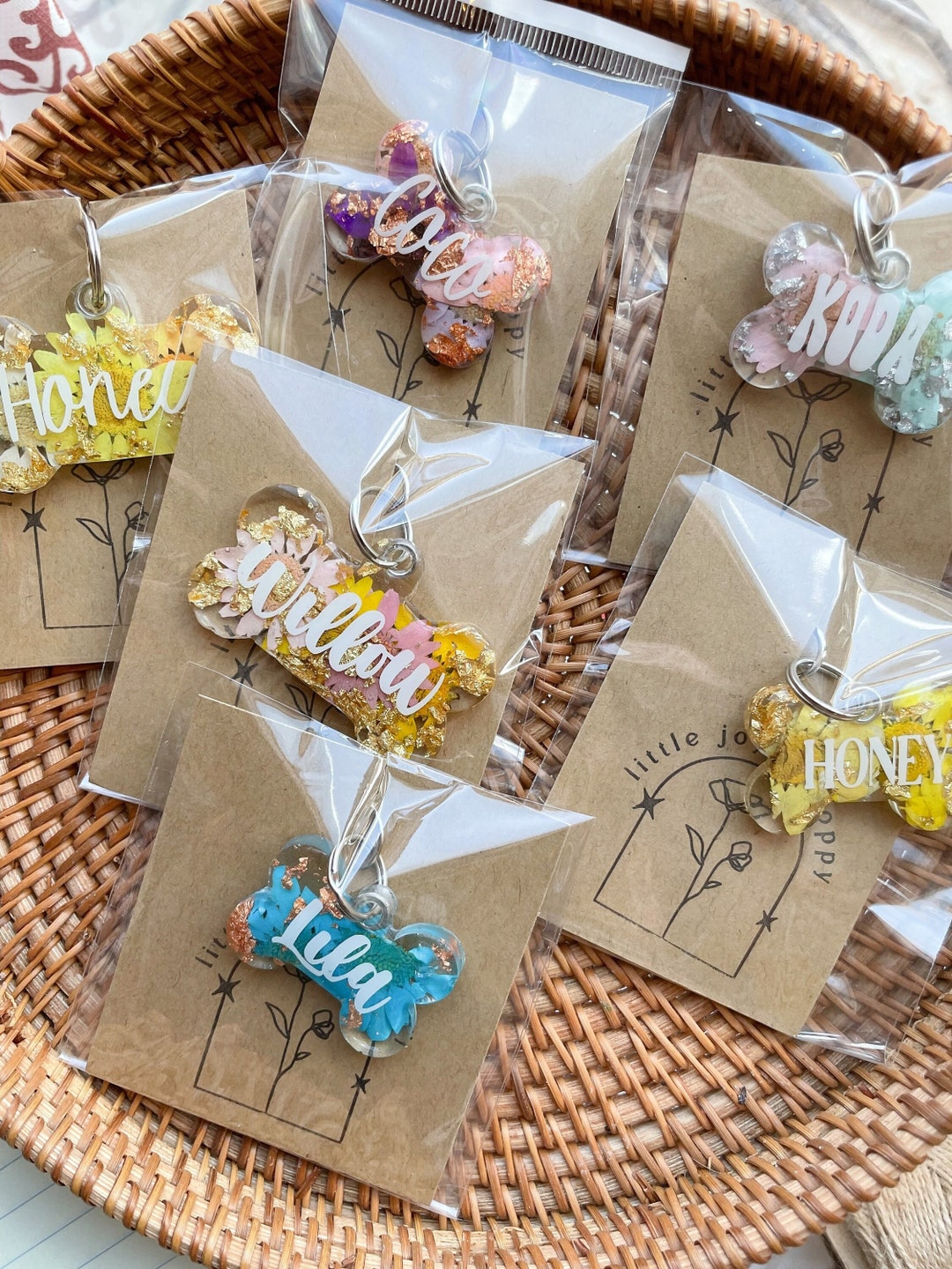 Noiseless Dog Tag, Customizable Resin Dog Name Tag, Silent Dog Tag ...