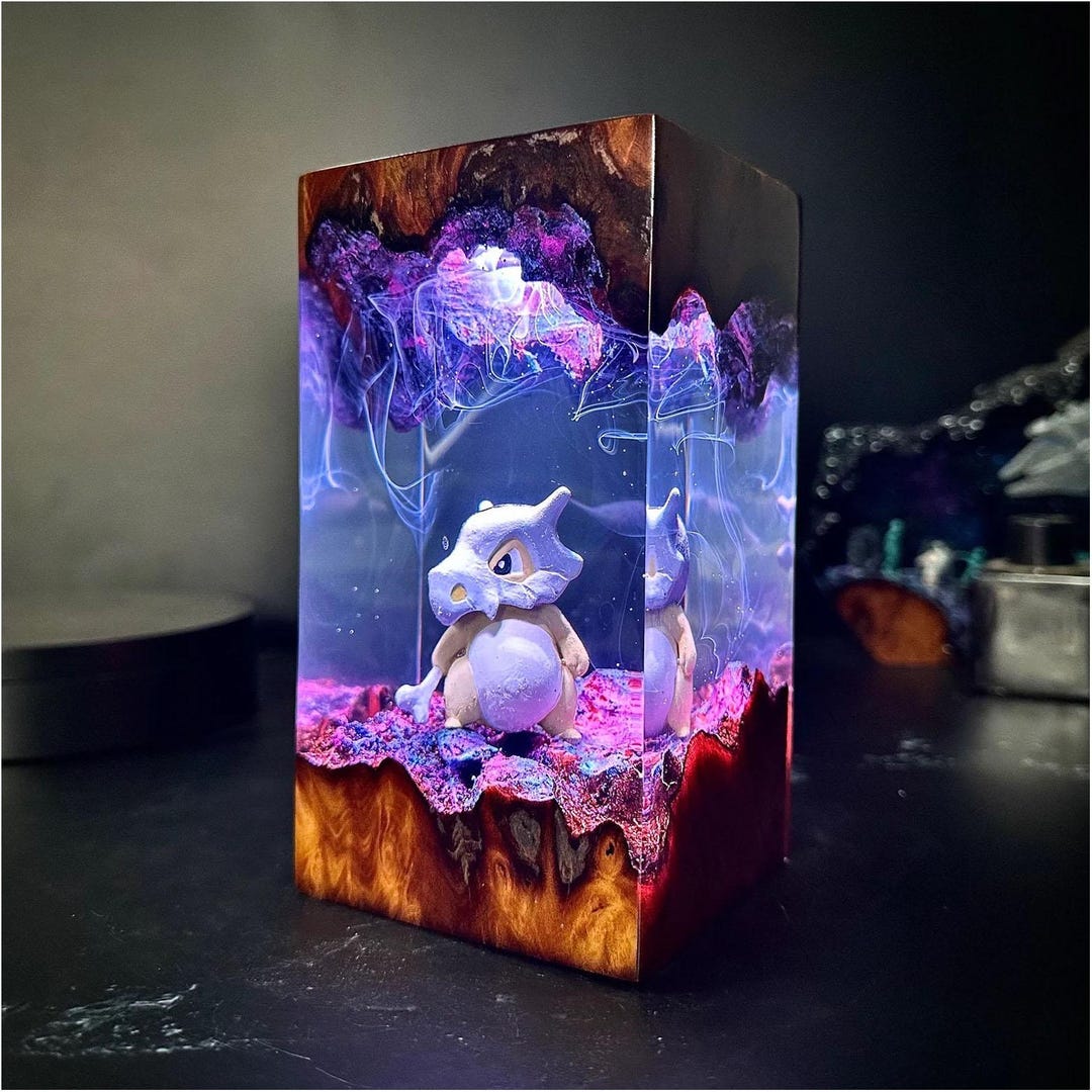 Pokemon Cubone Epoxy Resin Lamp, Night Light - Etsy
