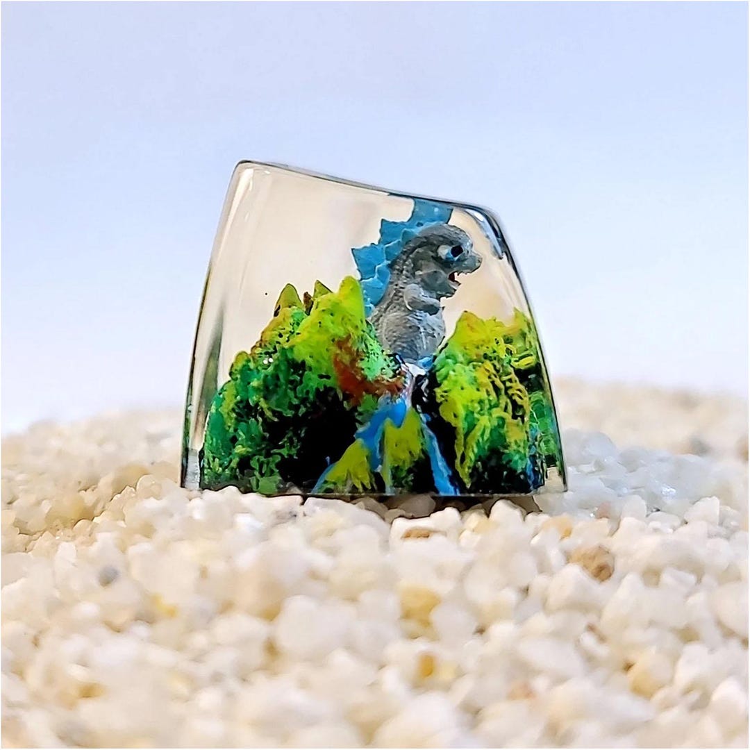 Godzilla Chibi Skull Island Artisan Keycaps Epoxy Resin - Etsy