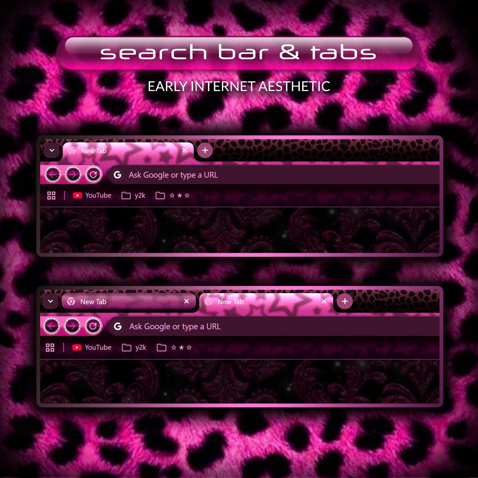 Trashy Y2K Browser Theme — 2000s Aesthetic Decor | Mcbling Style ...