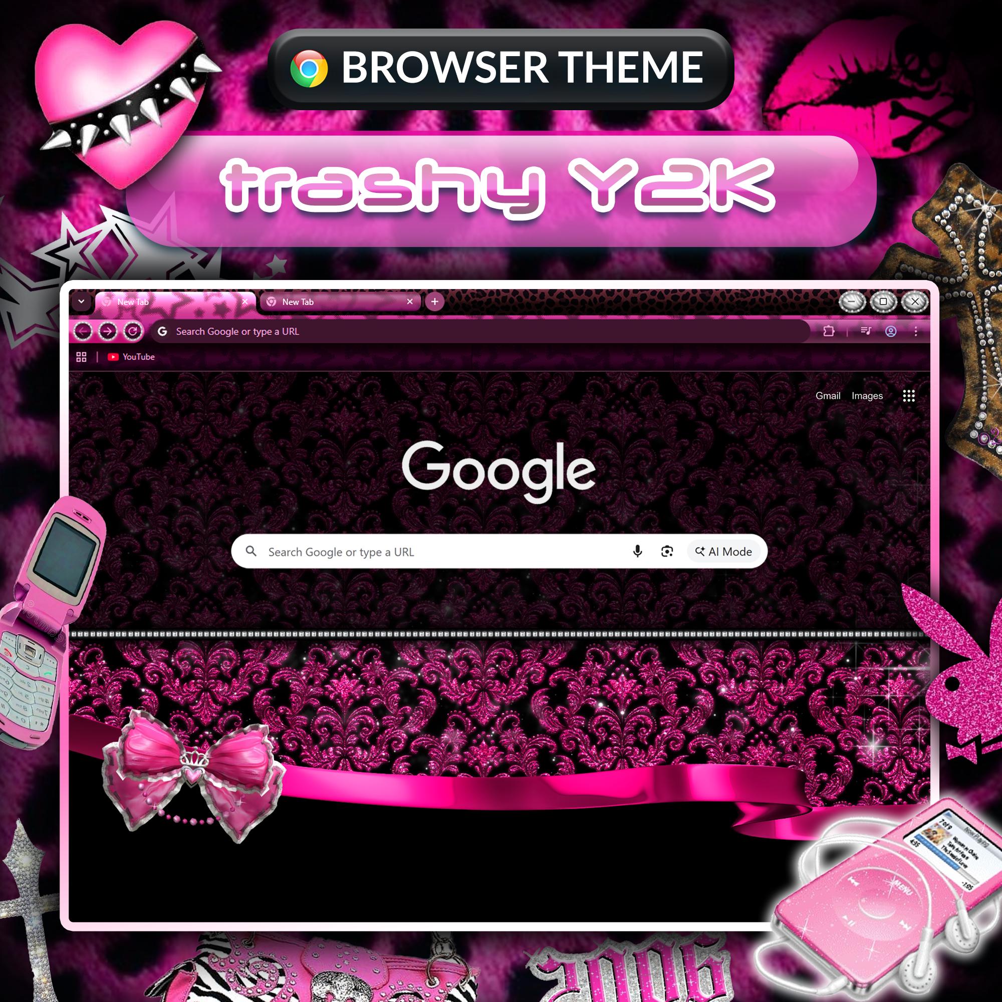Trashy Y2K Browser Theme — 2000s Aesthetic Decor | Mcbling Style ...