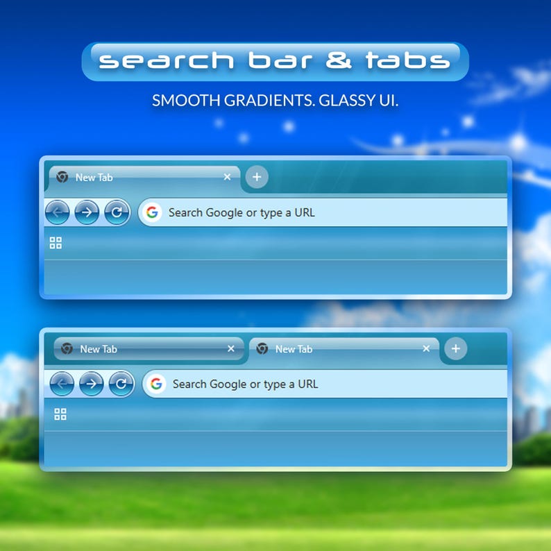 Frutiger Aero Browser Theme — Y2K Browser Aesthetic | 2000s Style ...