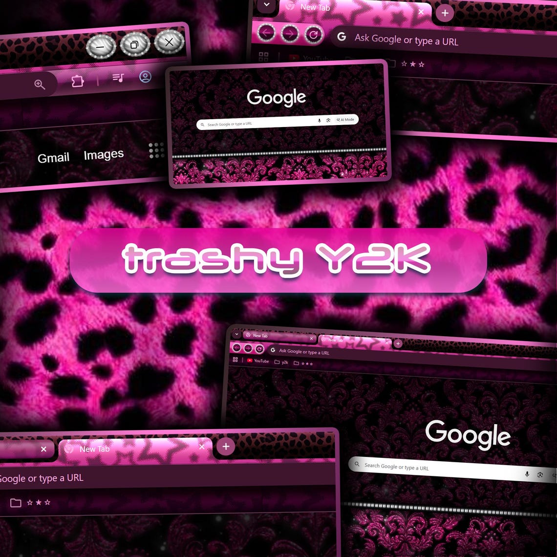 Trashy Y2K Browser Theme — 2000s Aesthetic Decor | Mcbling Style ...